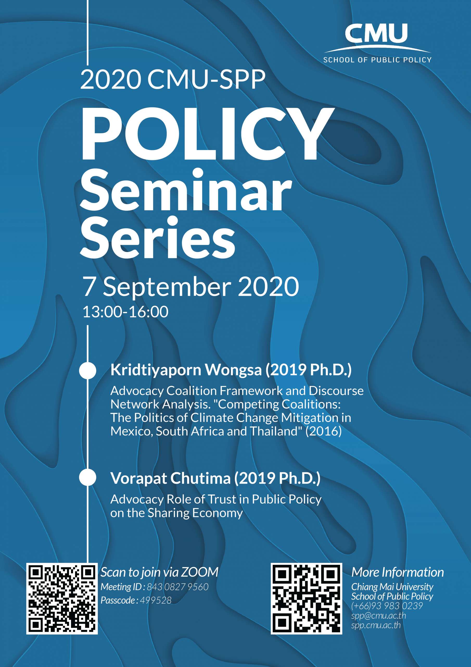 2020 CMU-SPP's Policy Seminar Series. - School of Public Policy, Chiang ...