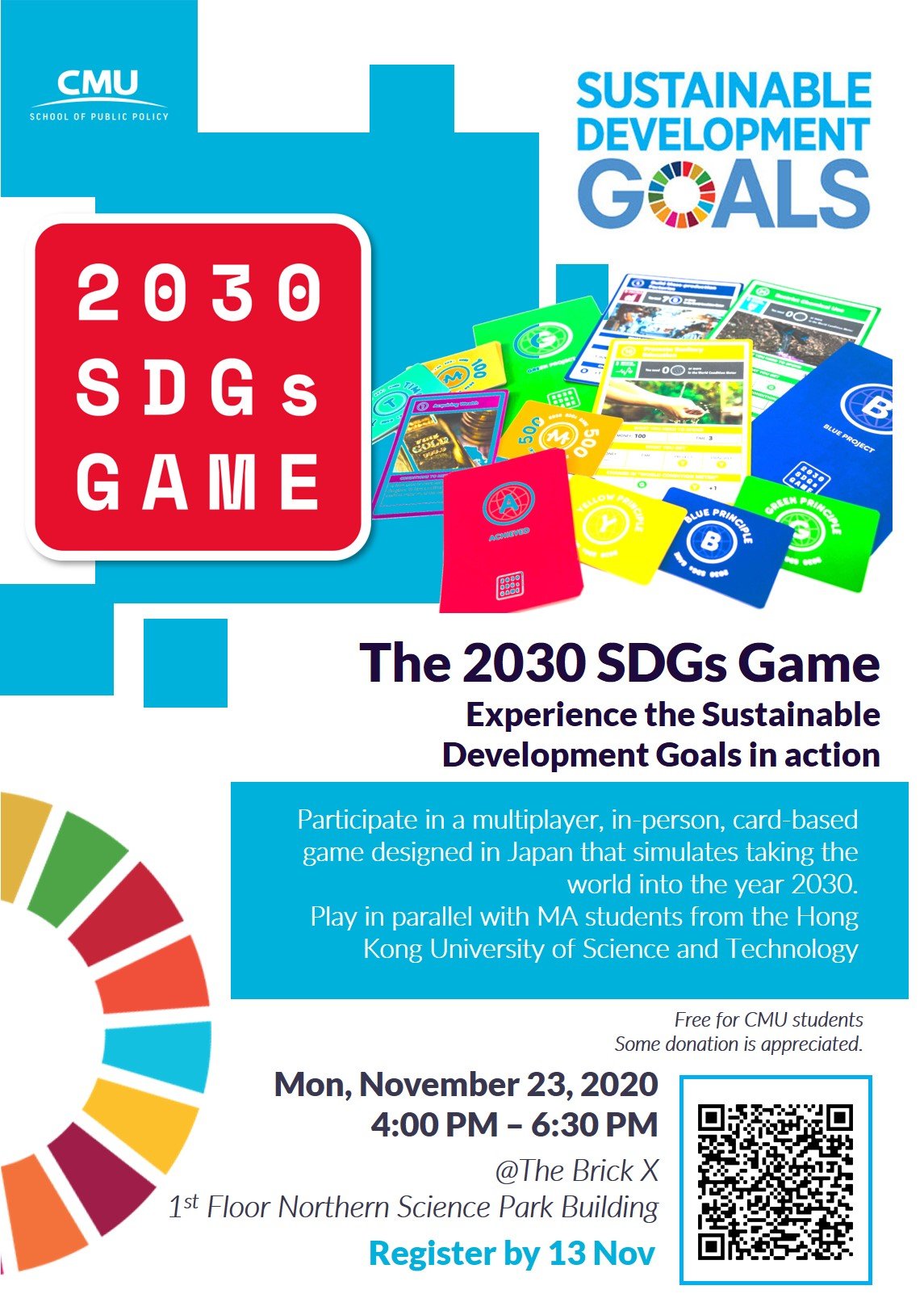 Come join us in " The 2030 SDGs Game - Experience the Sustainable Development Goals in action ...