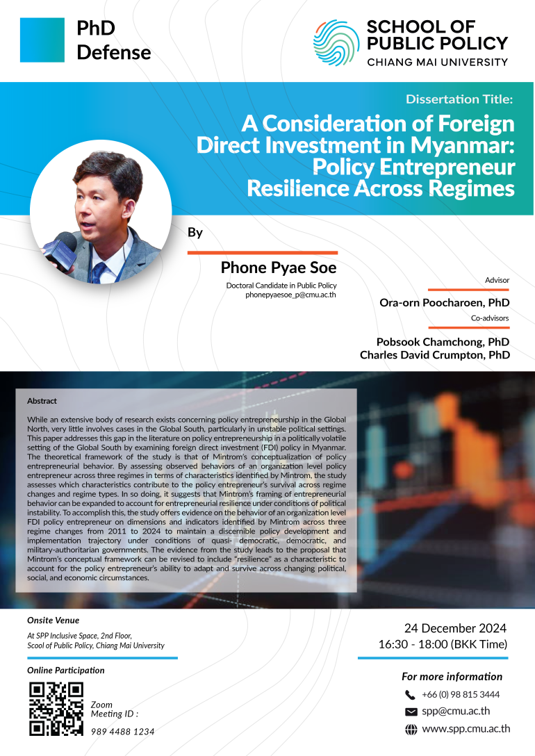 PhD Thesis Defense_Phone Pyae Soe, doctoral candidate in Public Policy ...